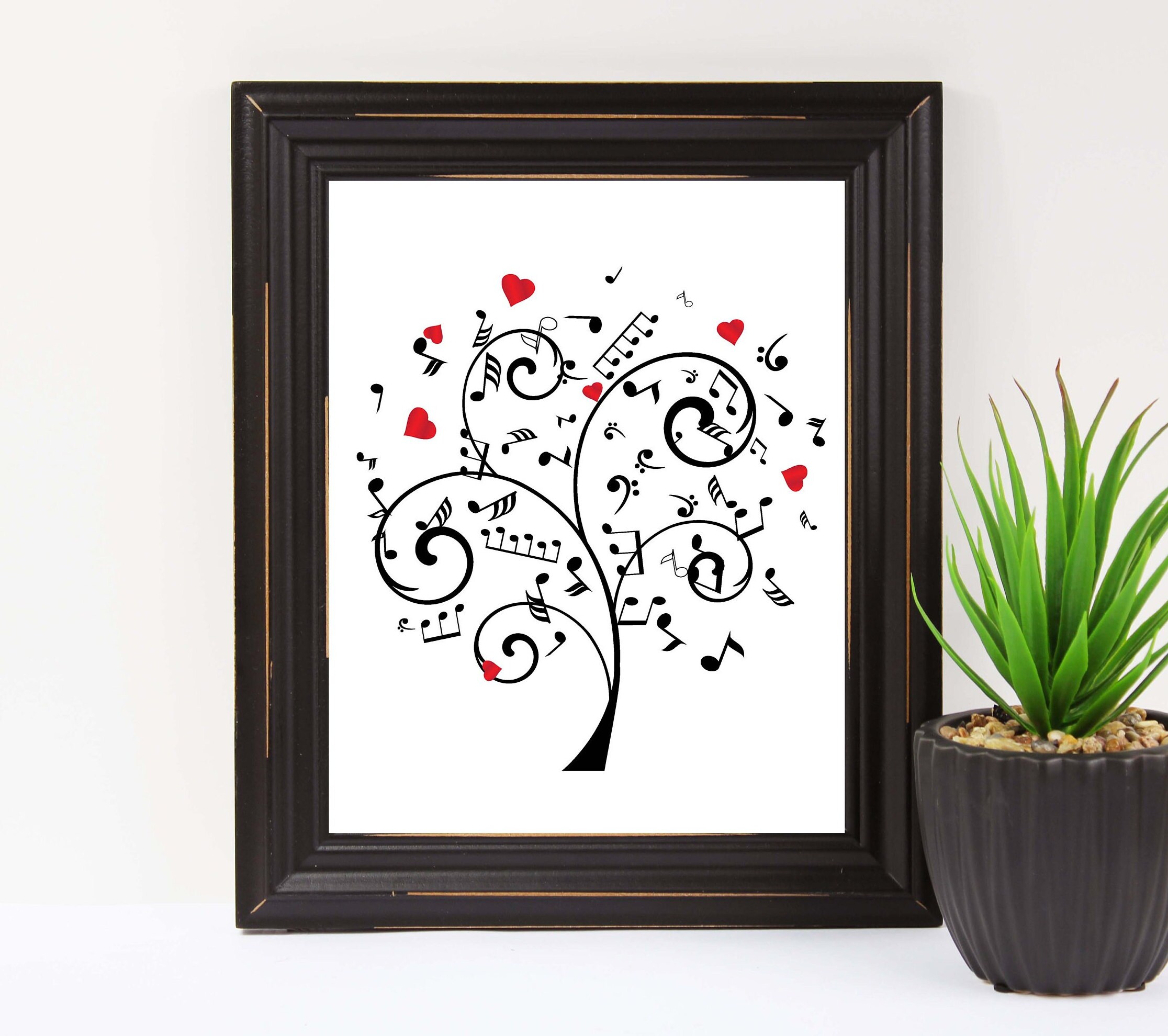Music Notes Tree Clip Art: Printable Vector EPS (digital Download) - Etsy