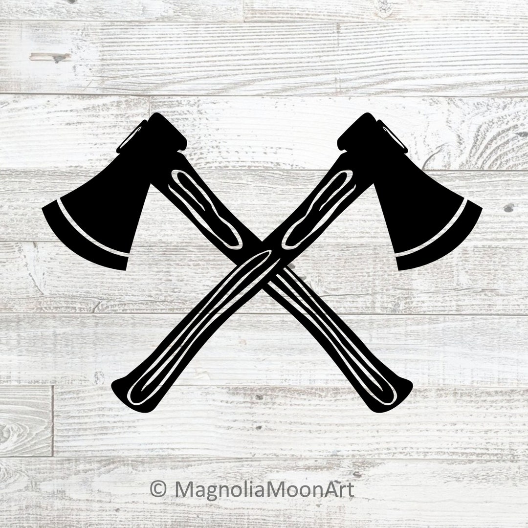 Crossed Axes SVG File | Firefighter Clip Art | Shirt Design | Dxf for ...