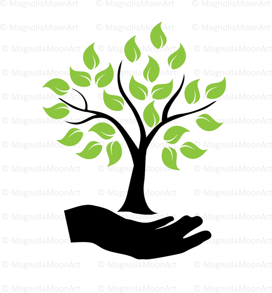 Hand Tree SVG, Hand With Tree Clipart, Cutting, Nature, Vector, Tree ...