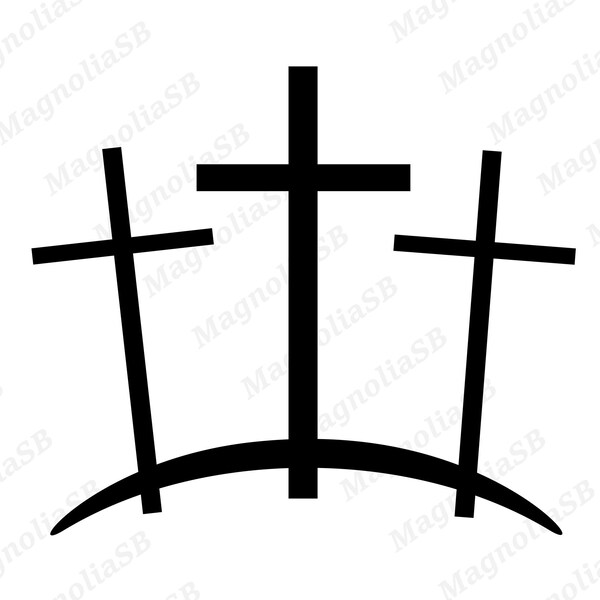 3 Crosses on a Hill Svg - Etsy