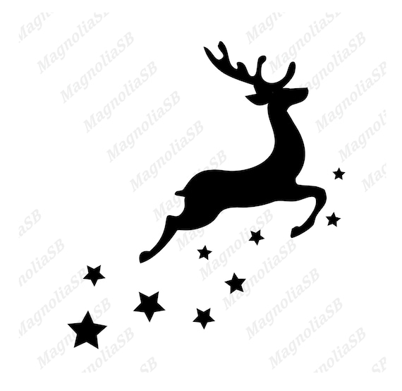 Craft Supplies & Tools Visual Arts Calligraphy Leaping Reindeer Svg ...
