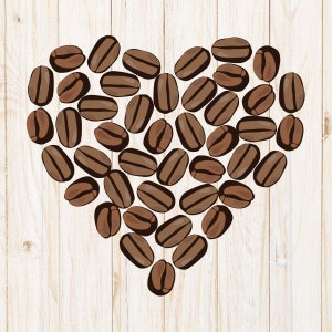 Coffee Heart SVG, Coffee Svg, Coffee Beans Heart Svg, Coffee Heart Svg ...