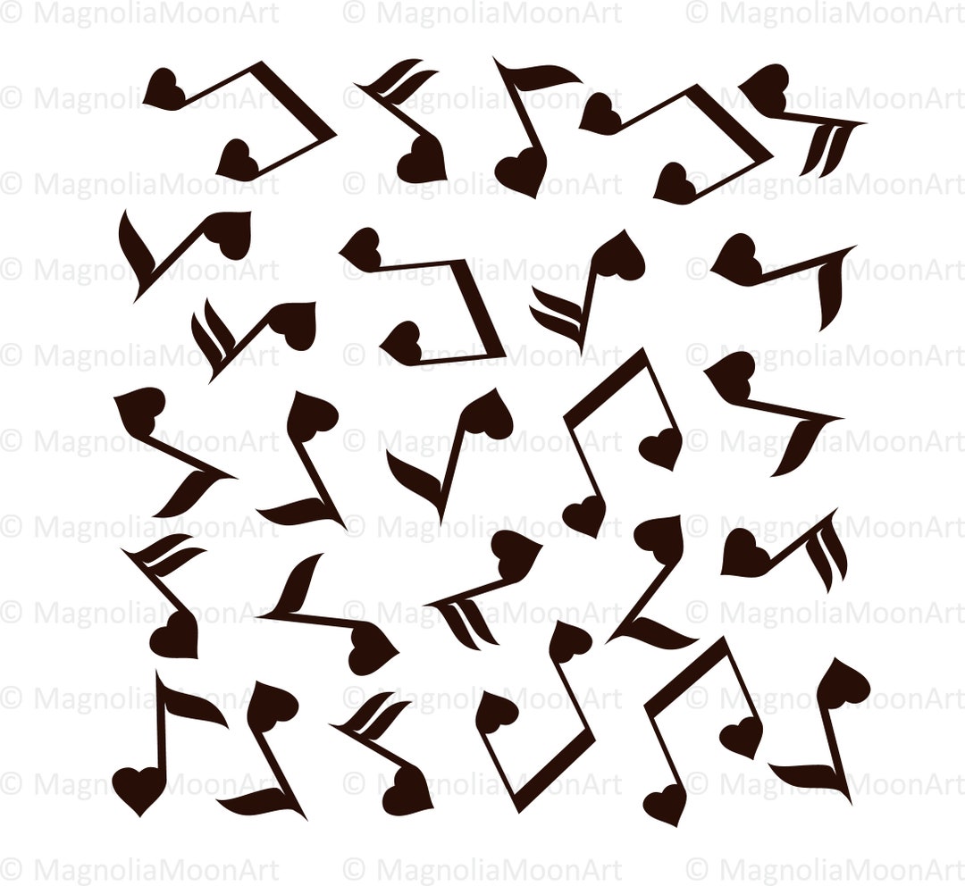 Musical Notes Svg, Music Svg, Musical Notes Background, Cut File for ...