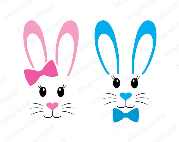 Easter Bunnies SVG DXF Bunny Clipart Cutting Easter Svg - Etsy