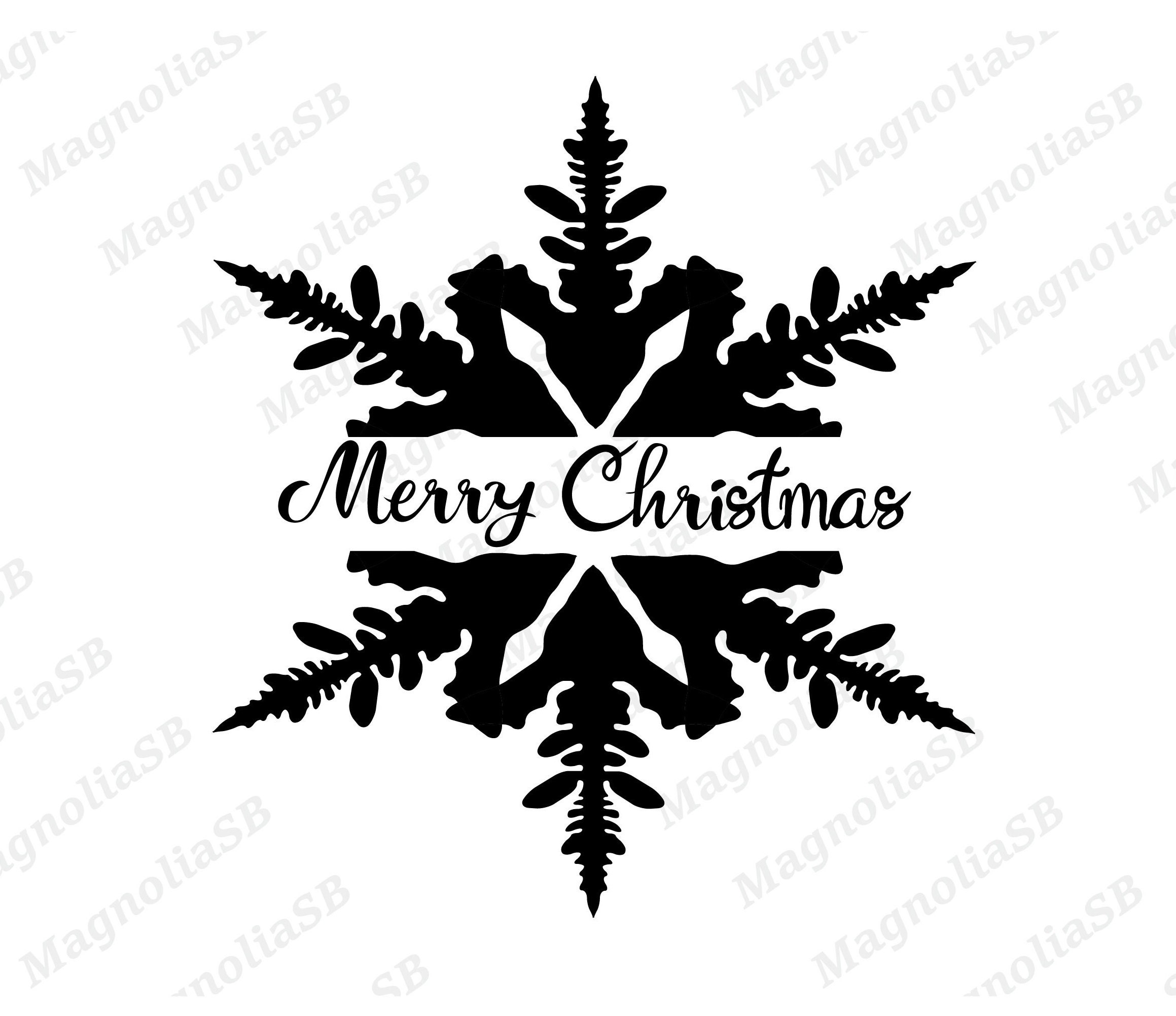 Merry Christmas Snowflake Svg Snowflake Svg Christmas Svg | Etsy