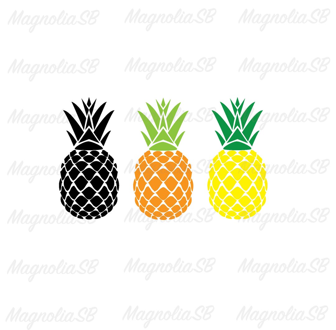 Pineapple SVG Bundle: Fruit Clipart, Cutting Files (digital Download ...