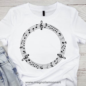 Musical Notes Circle SVG: Music Clip Art (digital Download) - Etsy