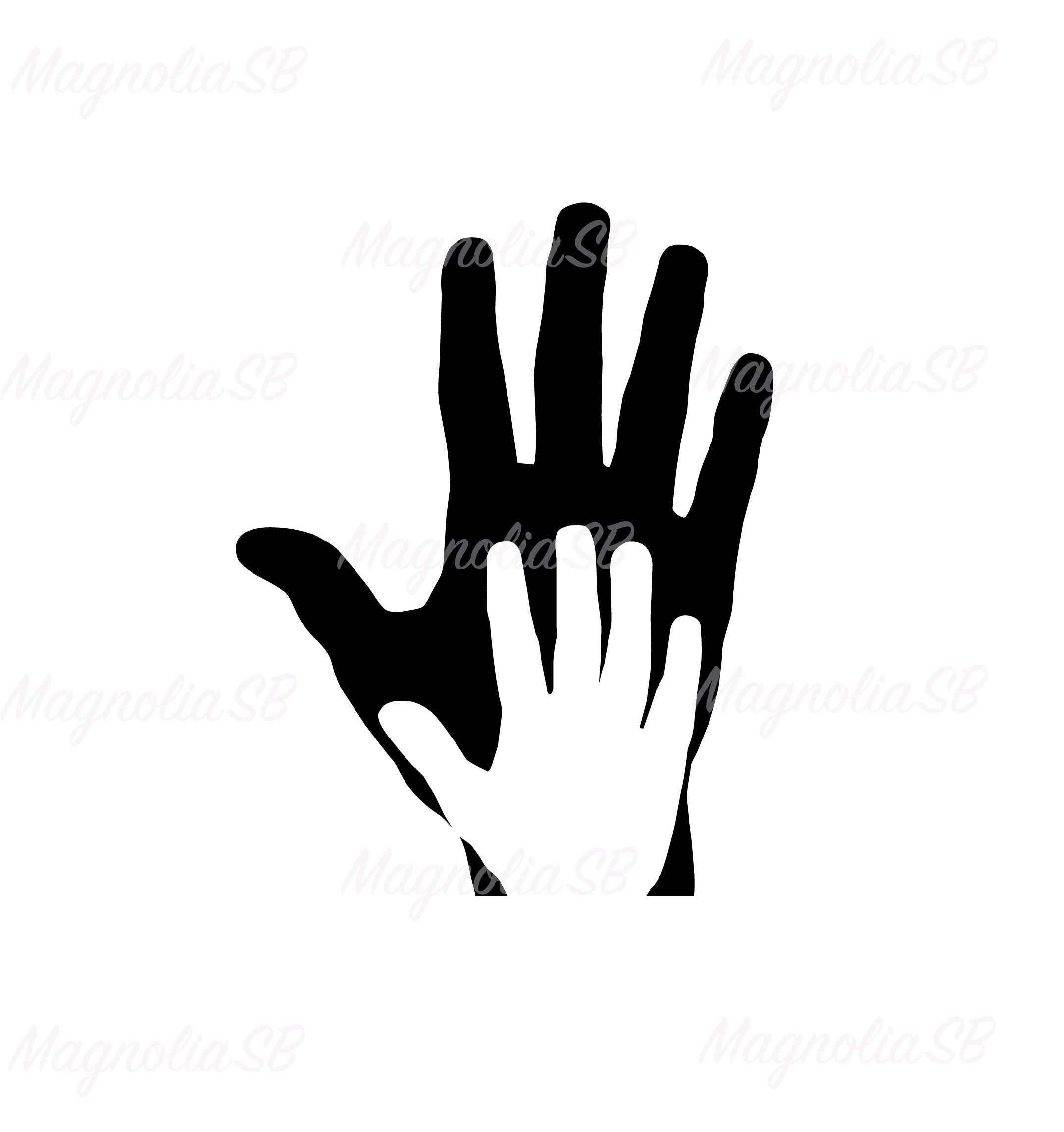 Mother and Child Hand SVG hands svg cutting Mom svg Child | Etsy