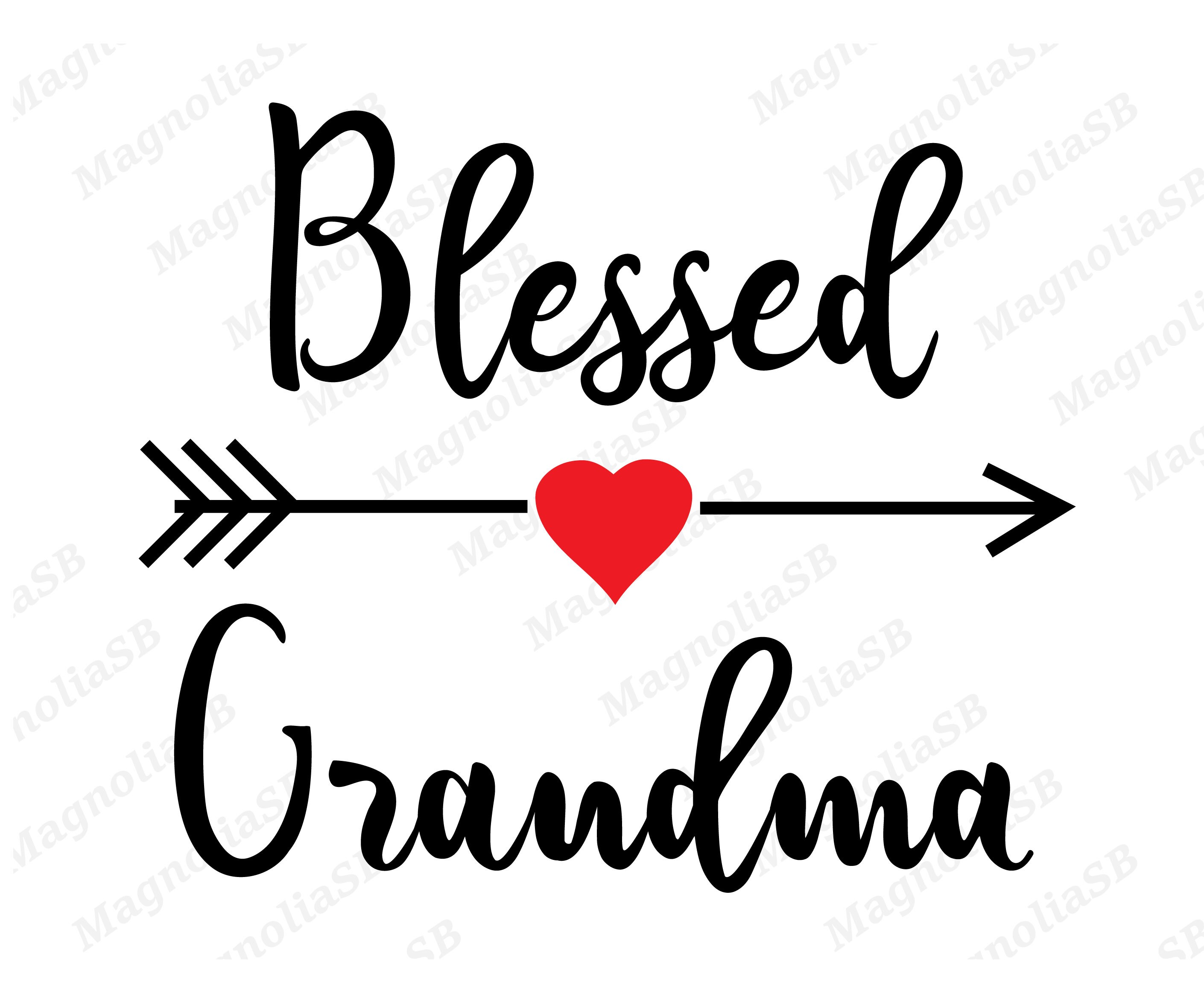 Blessed Grandma SVG Blessed Grandma Clipart Cut File for - Etsy