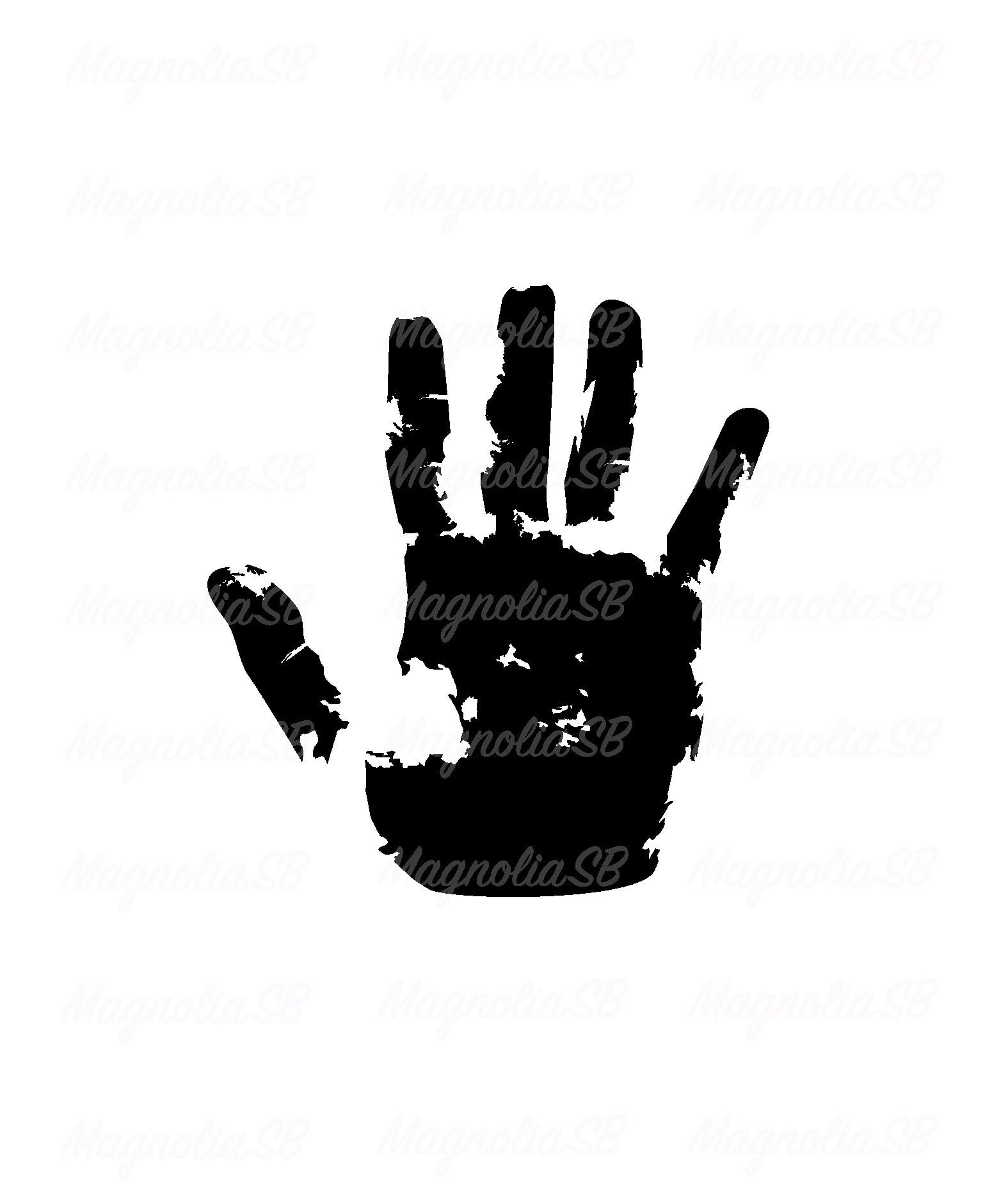 Digital Art & Collectibles Drawing & Illustration Handprint SVG Hand ...