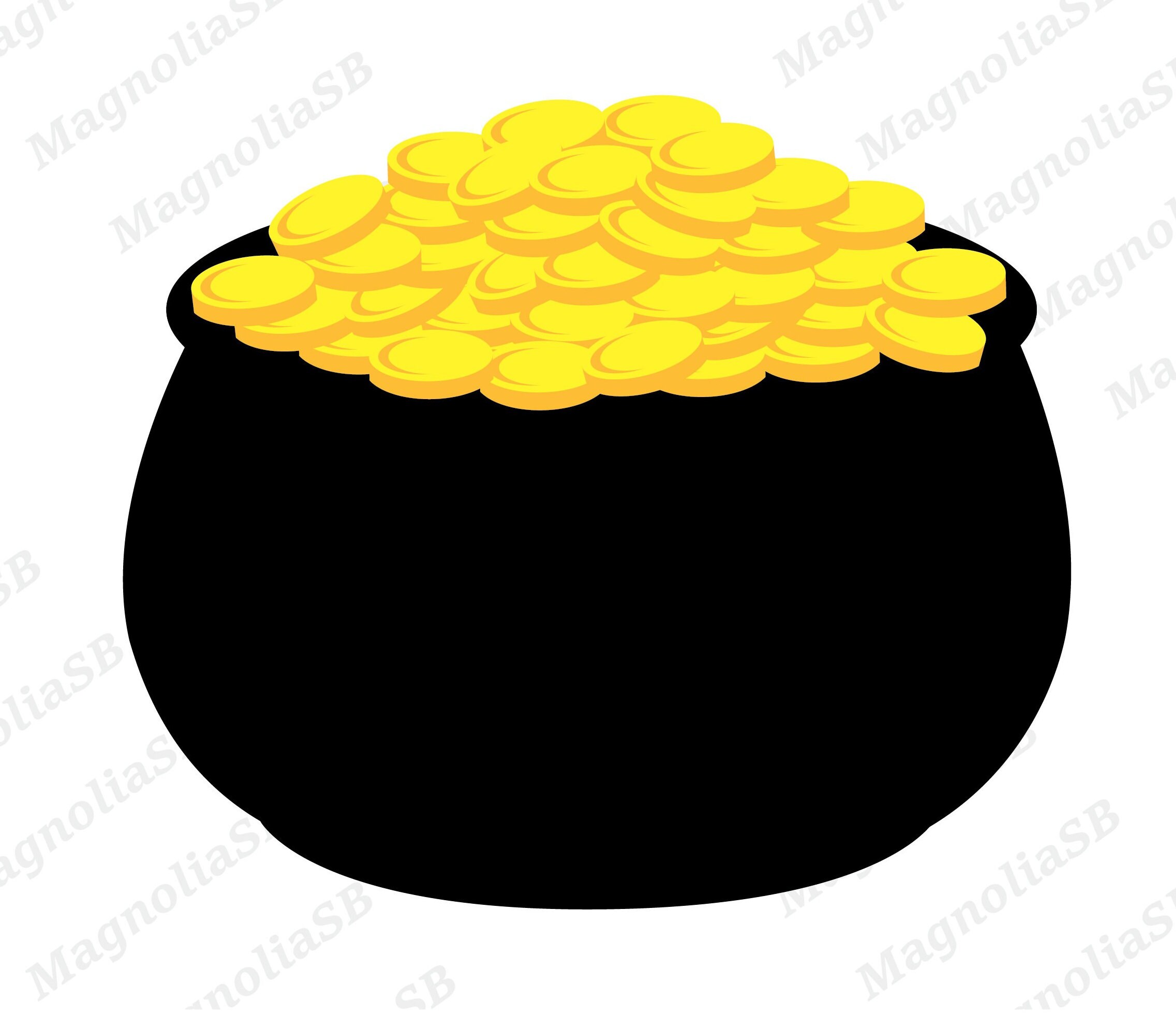 Pot of Gold SVG Pot Svg Dxf St. Patrick's Day Clip Art - Etsy