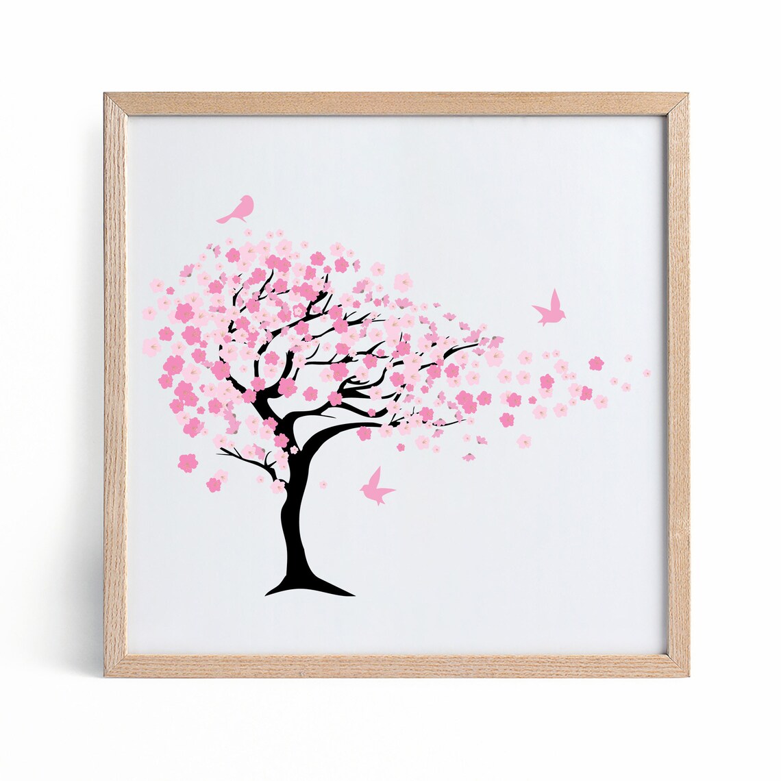 Cherry Blossom Tree With Birds PNG Clipart (commercial Use) - Etsy