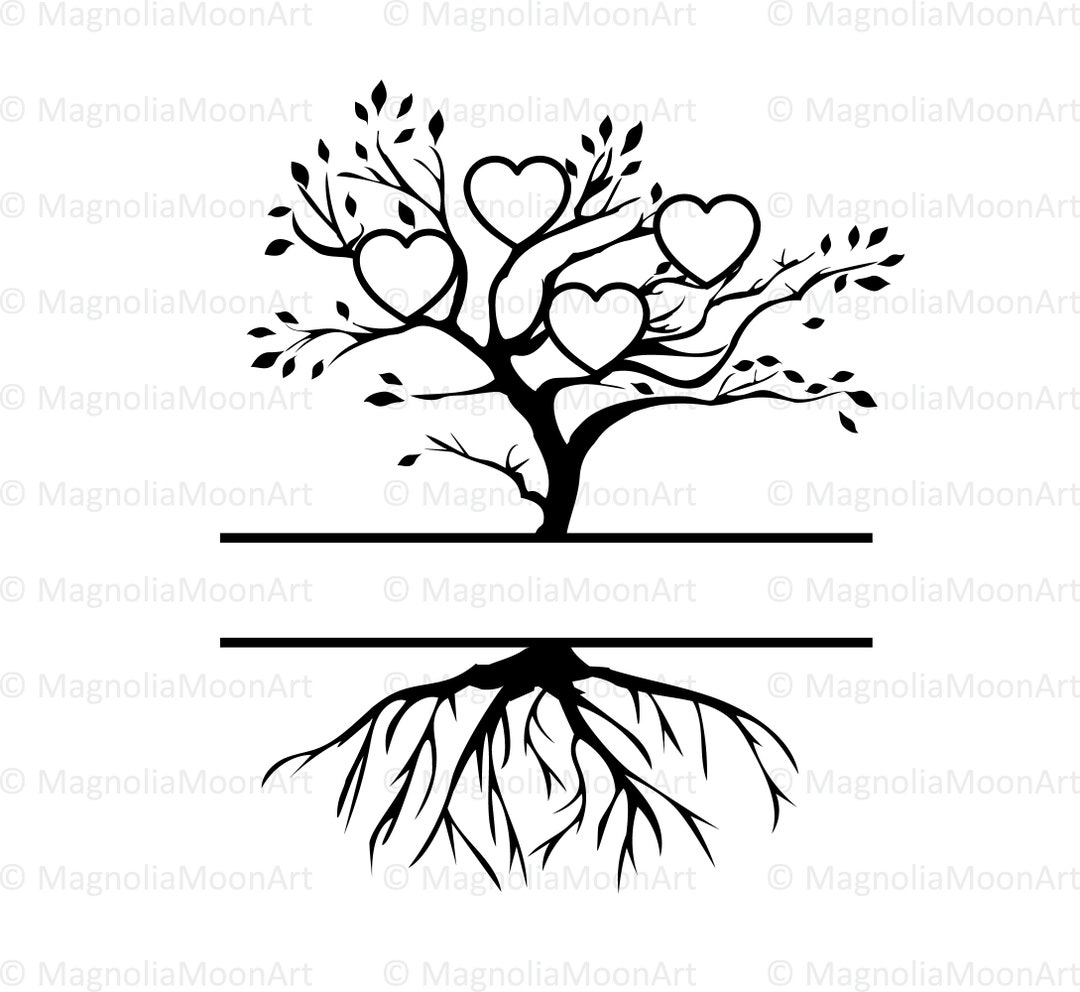 Family Tree 4 Members Svg, Family Reunion Svg, Tree Svg, Tree of Life ...