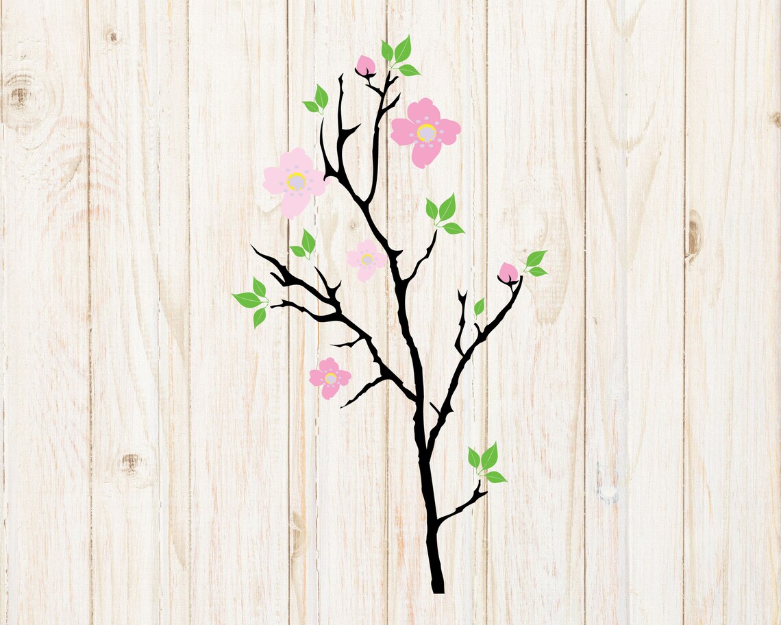 Blossom Tree SVG, Cherry Tree Svg, Cherry Tree Cutting, PNG, Vector ...