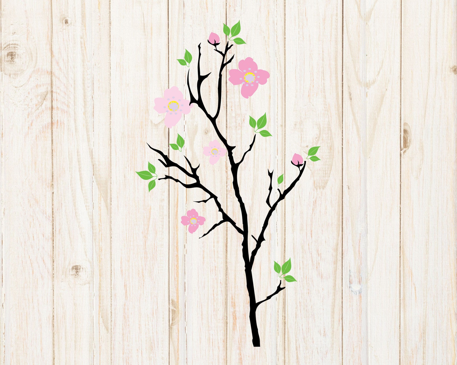 Blossom Tree SVG Cherry Tree Svg Cherry Tree Cutting PNG | Etsy