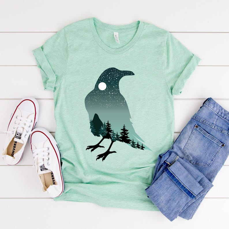 Starry Night Raven PNG Clipart: Full Moon Forest Digital Art (digital ...