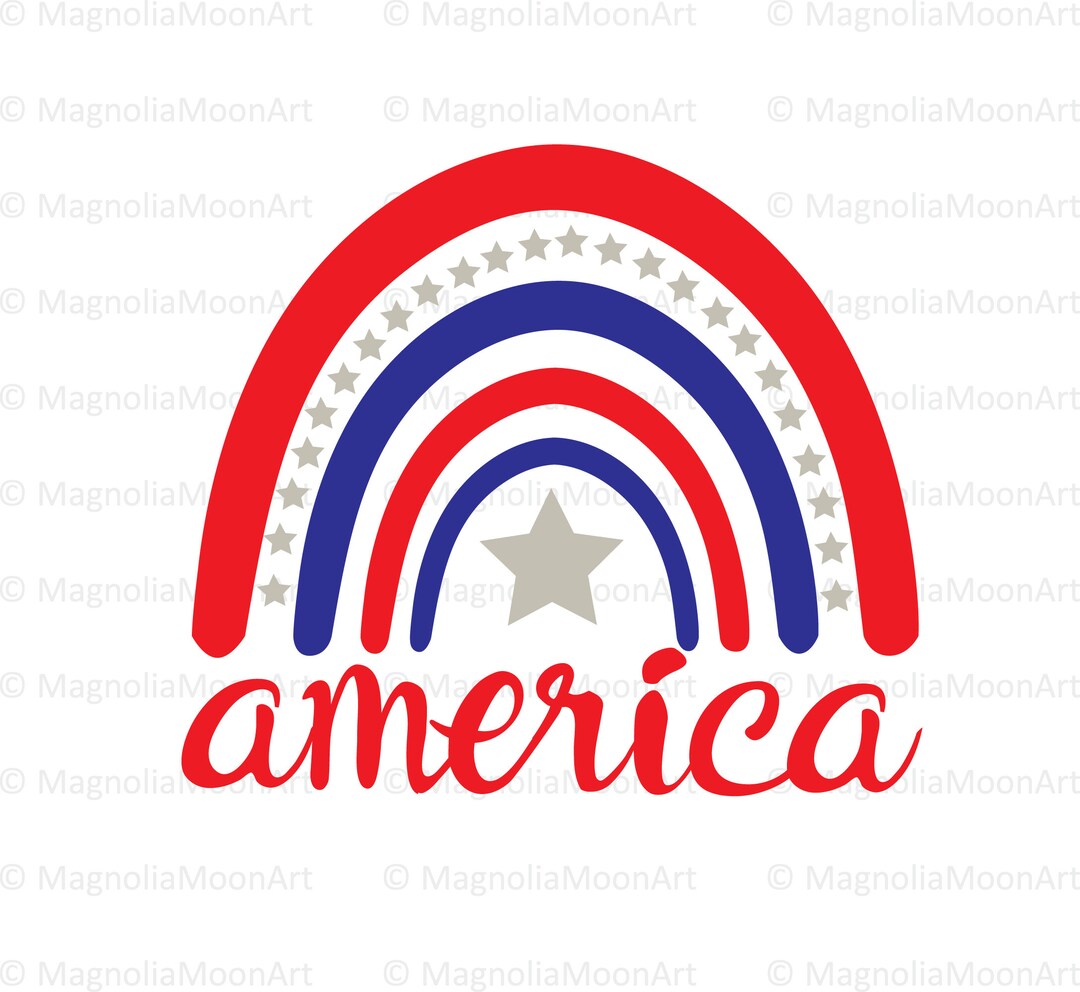 Rainbow Svg File, America Svg, Rainbow America Svg, Celebration, Cut ...