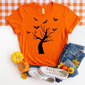 Tree With Bats Svg, Cut File for Cricut, Halloween Svg, Dxf File for ...