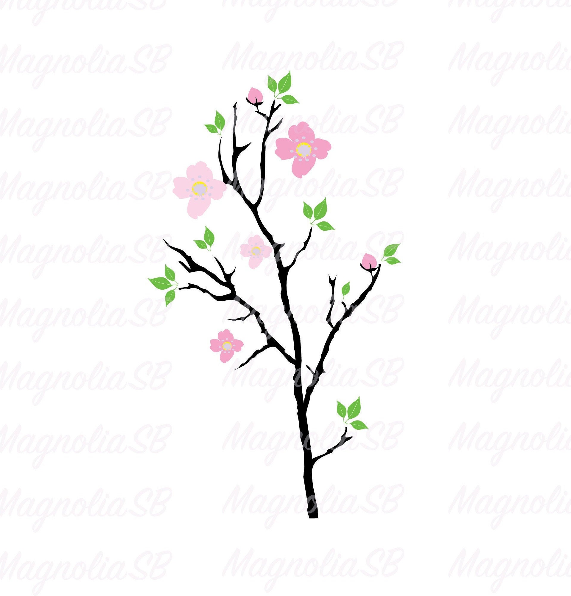 Blossom Tree SVG Cherry Tree Svg Cherry Tree Cutting PNG - Etsy