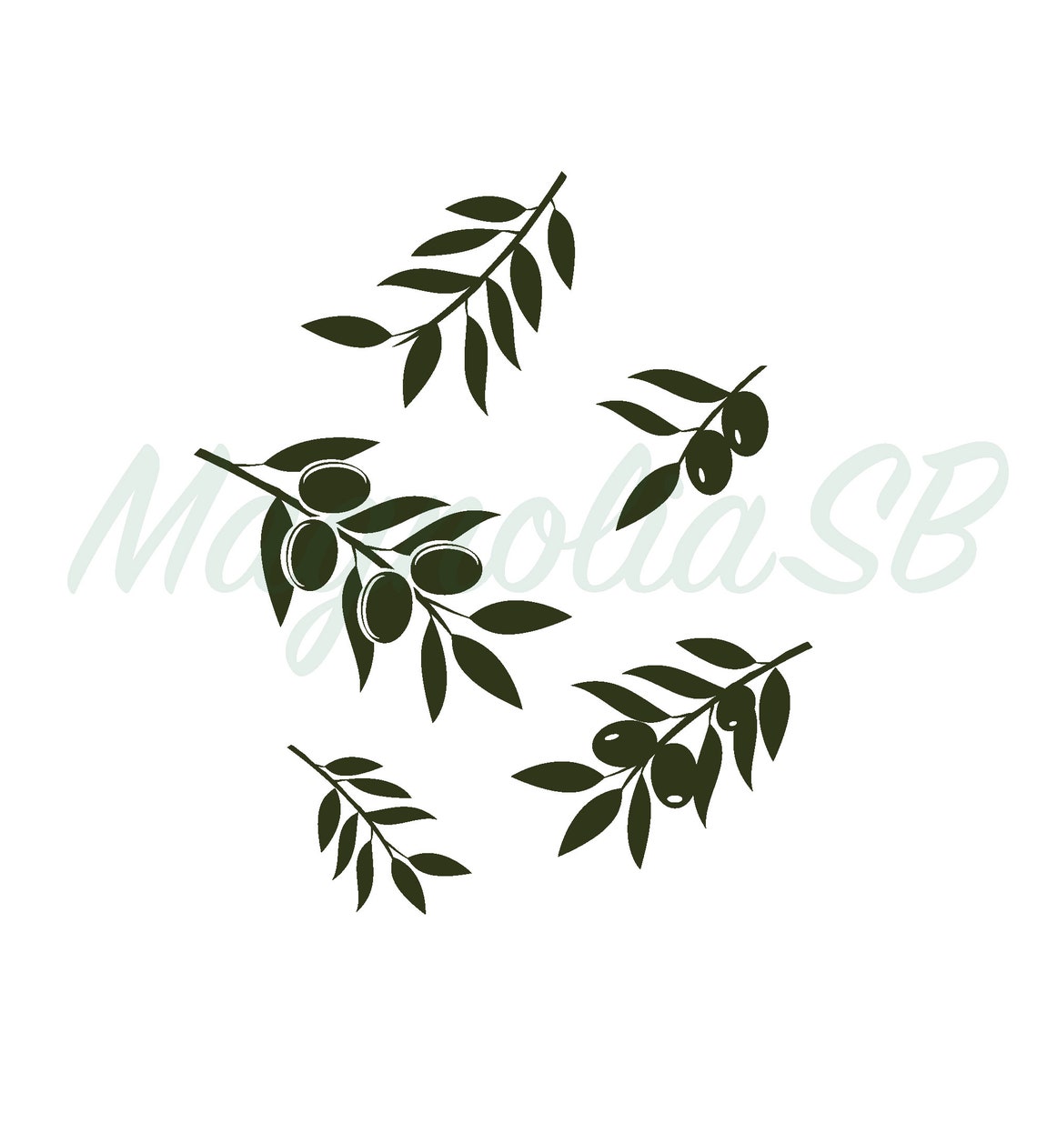 Olive Branches SVG Olive DXF Olive Clipart Cutting Set of - Etsy
