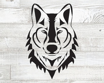 Wolf Head SVG DXF PNG Wolf Clipart - Etsy