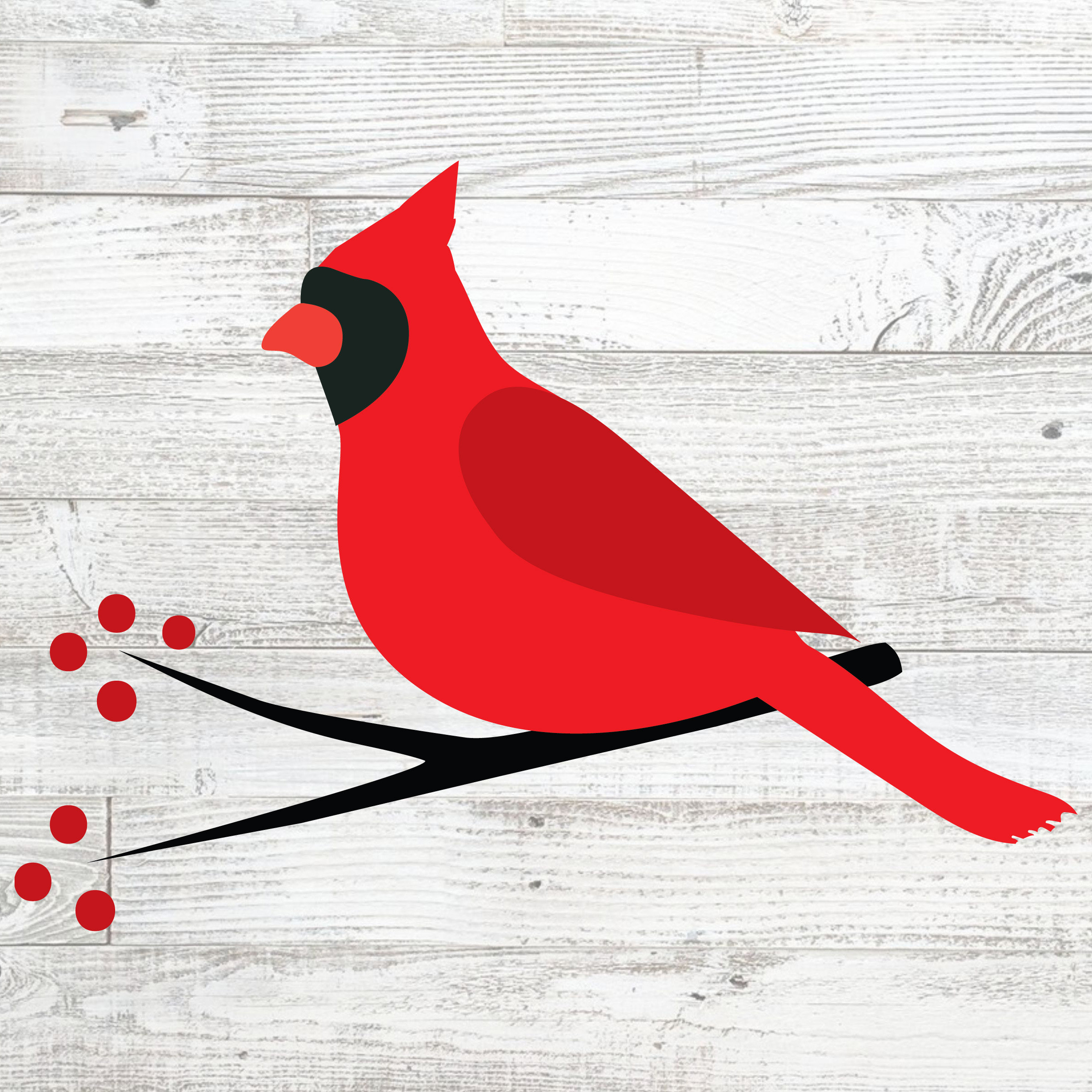 Cardinal Bird SVG: Christmas Cut File, Shirt Design (digital Download ...