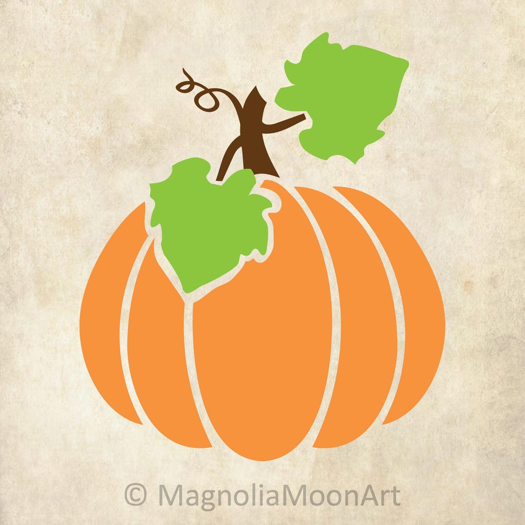 Pumpkin With Green Leaves Svg, Thanksgiving Day Svg, Fall Autumn Svg ...