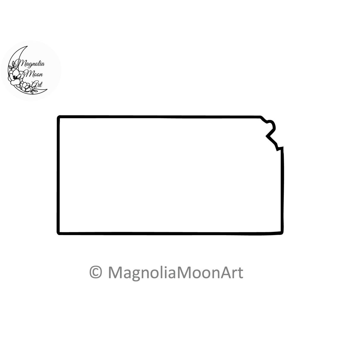 Kansas Outline SVG: Laser Cut File, KS Map (digital Download) - Etsy