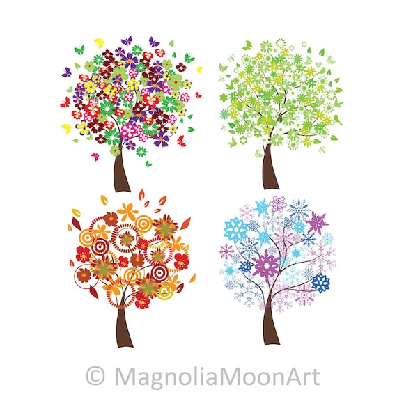Seasons Trees Clipart