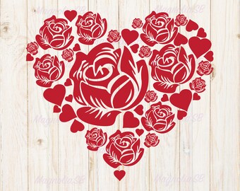 Rose Dxf File | Etsy