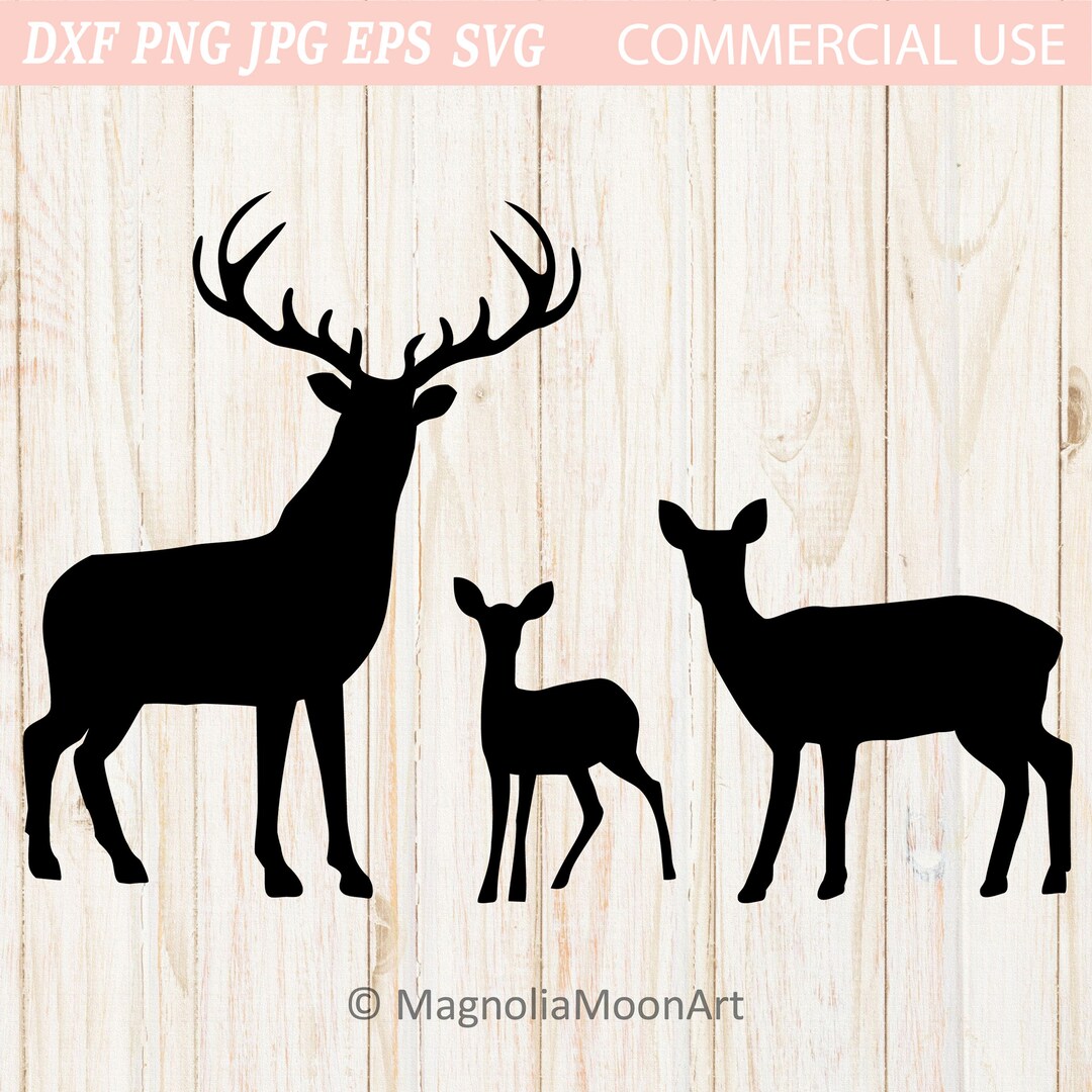 Deer Family Svg, Buck and Doe Svg, Deer Svg, Cut File for Cricut, PNG ...