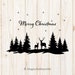 Christmas Deer SVG: Winter Forest Scene Cut File (digital Download) - Etsy