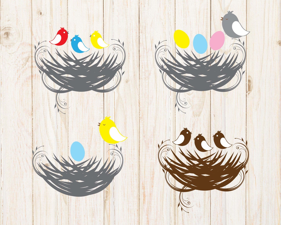 Bird Nest SVG Nest Svg Cut File for Cricut Birds in the | Etsy