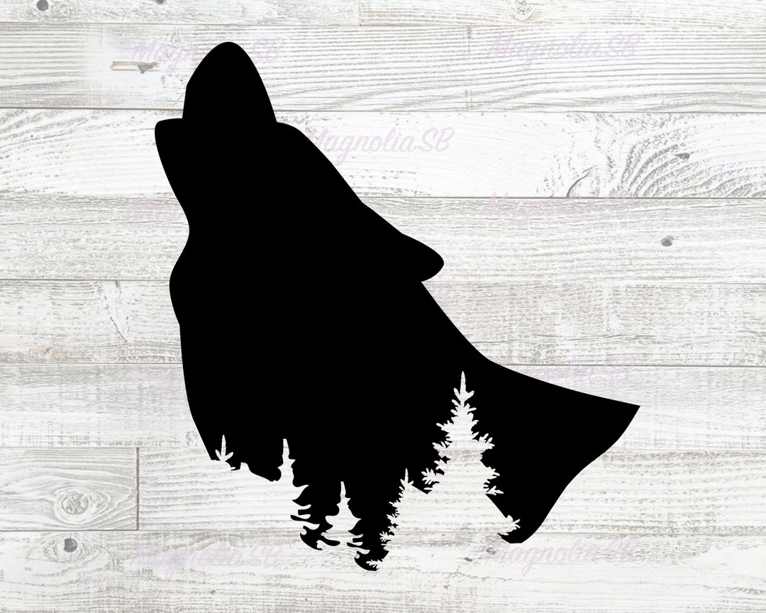 Howling Wolf SVG Howling Wolf DXF Wolf Clipart Cutting - Etsy