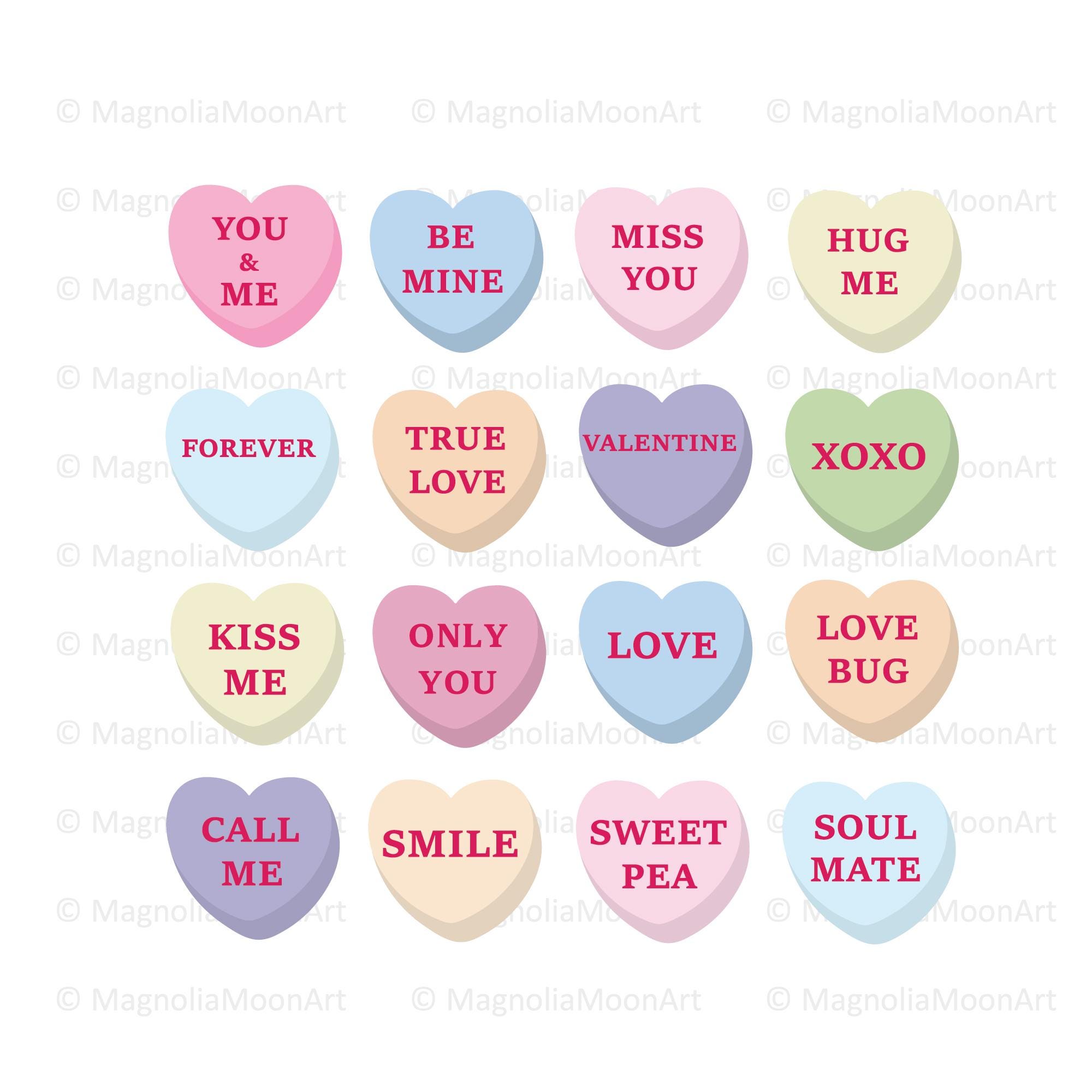 Conversation Valentine's Day Hearts Svg, Cut File for Cricut, Valentine ...