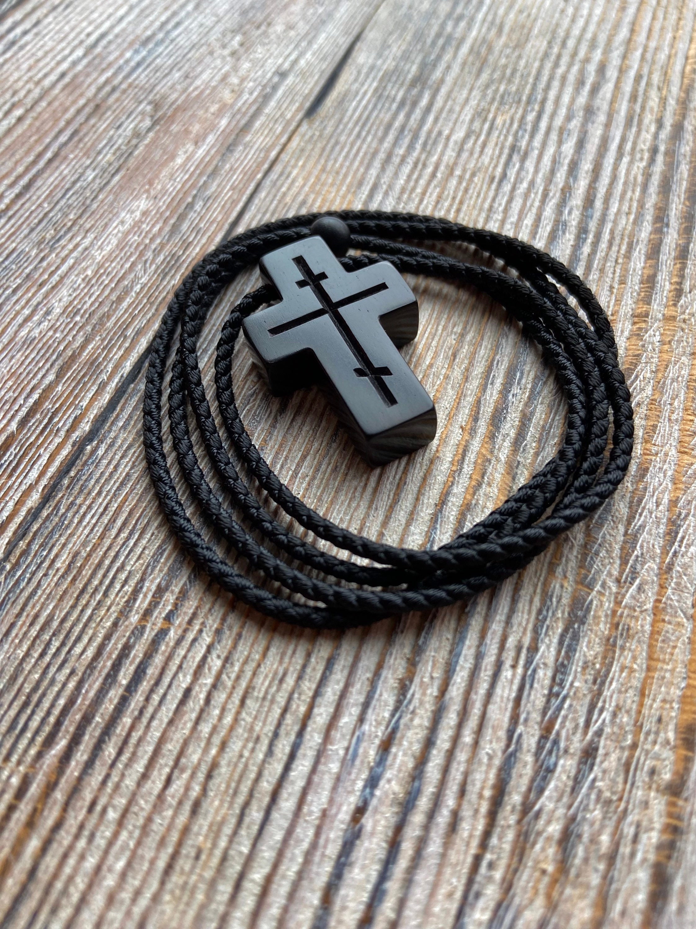 African Ebony Cross Necklace: Orthodox Pectoral Pendant - Etsy