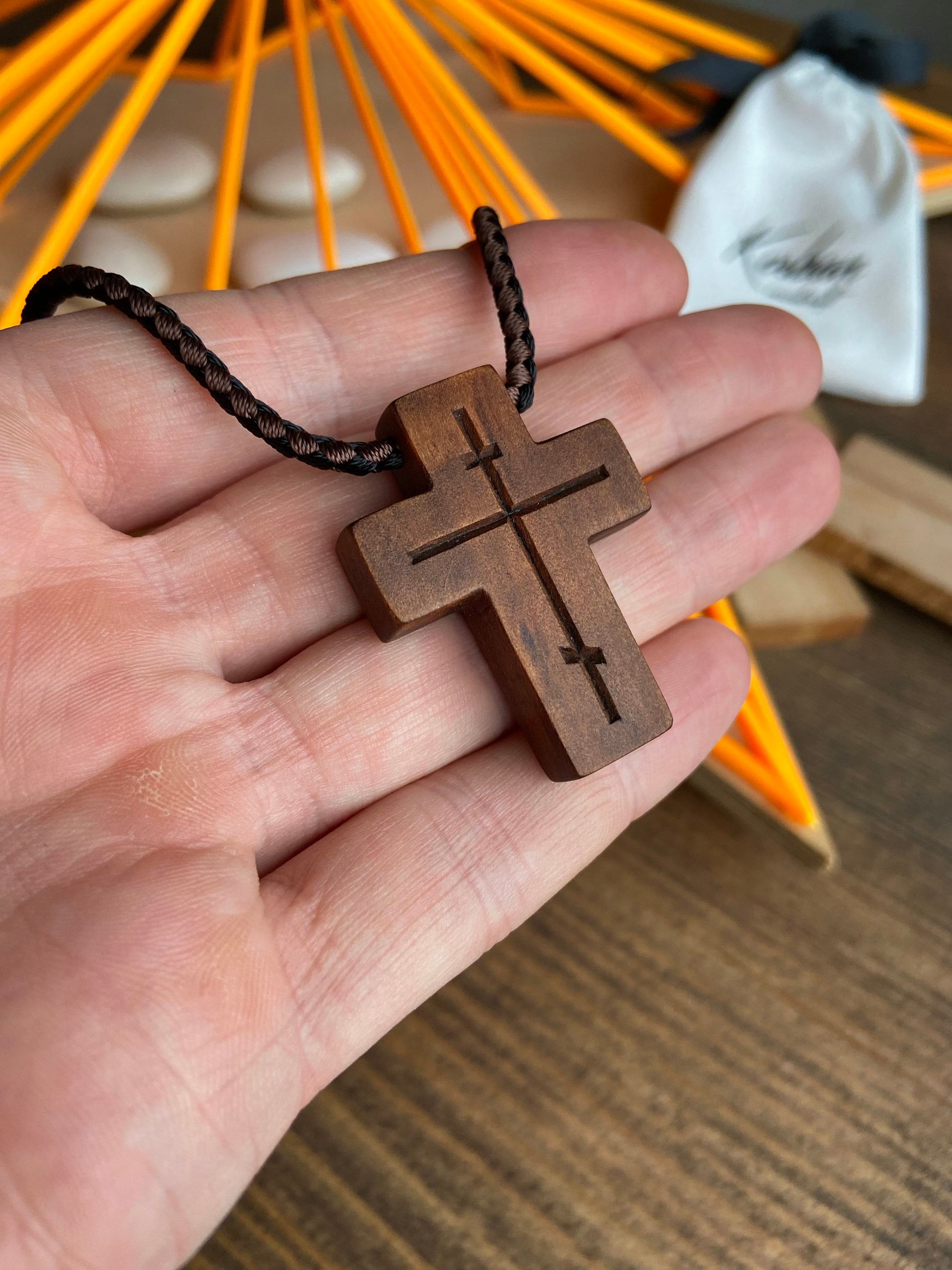 Orthodox Wooden Cross, Crucifix Necklace, Orthodox Crucifix, Pectoral ...