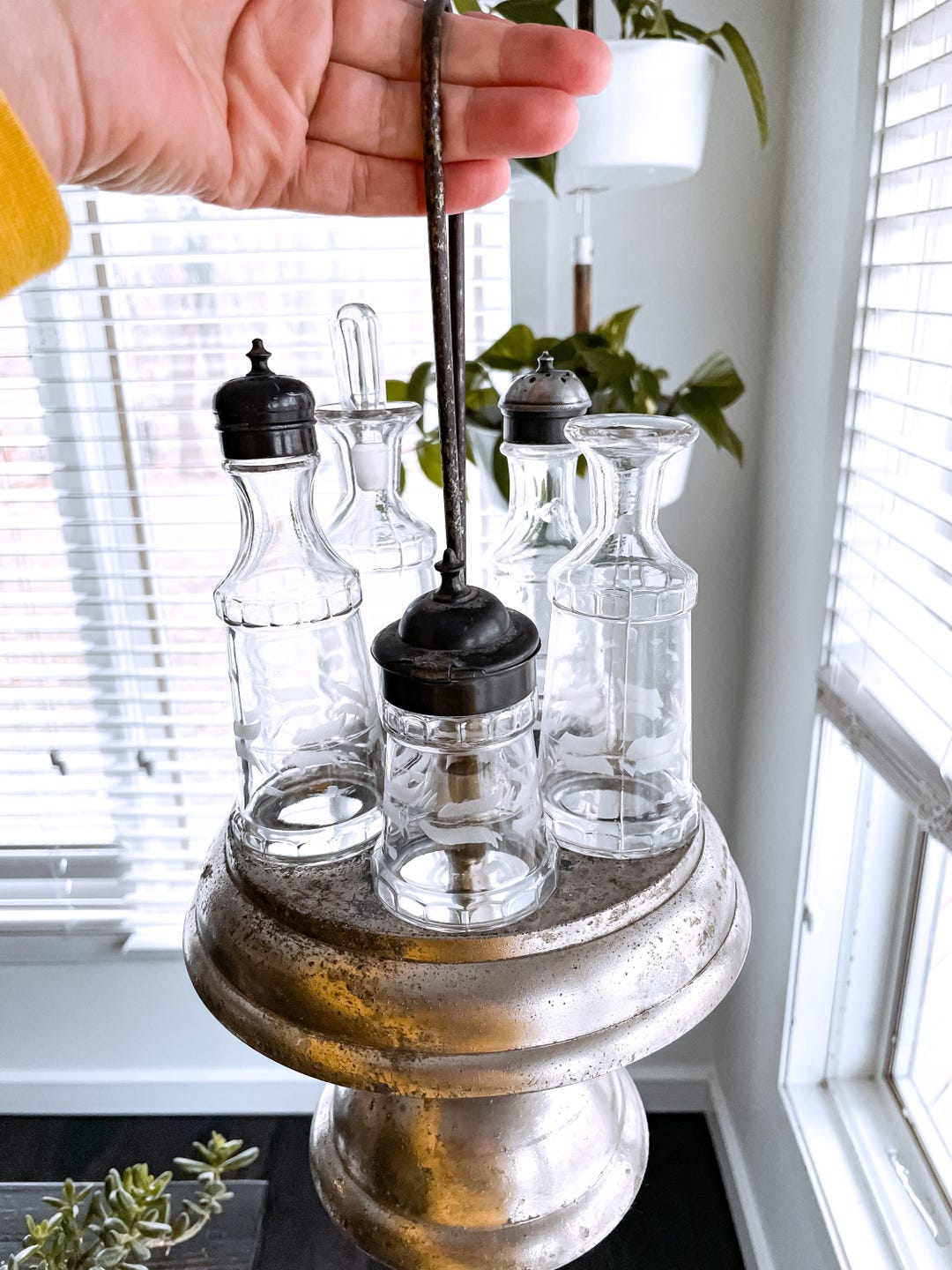 Vintage Cruet Caster Set, Vintage Spice Rack, Mcm Spice Rack, Vintage ...