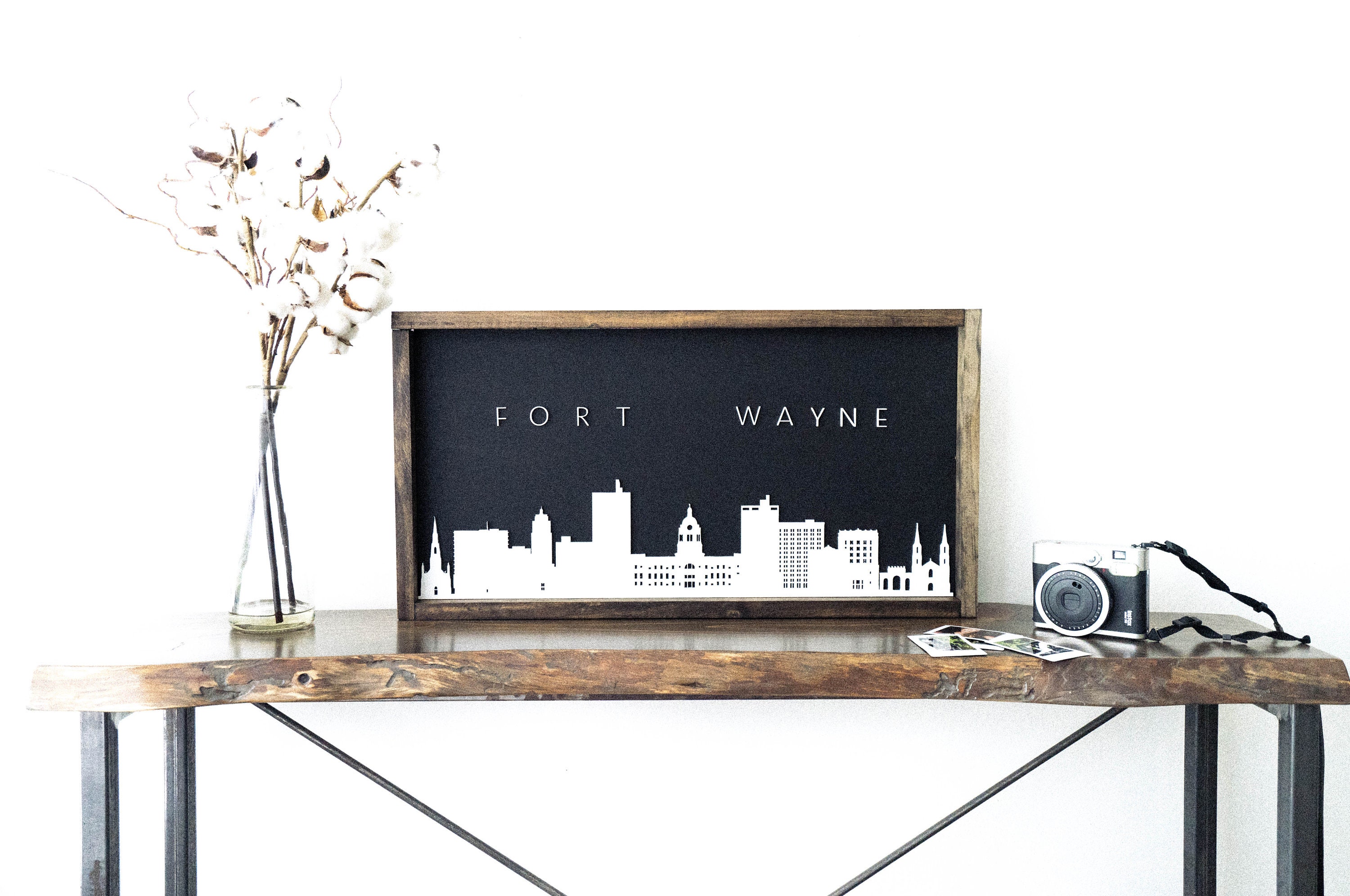 Wooden Sign Custom Sign Skyline Sign | Etsy