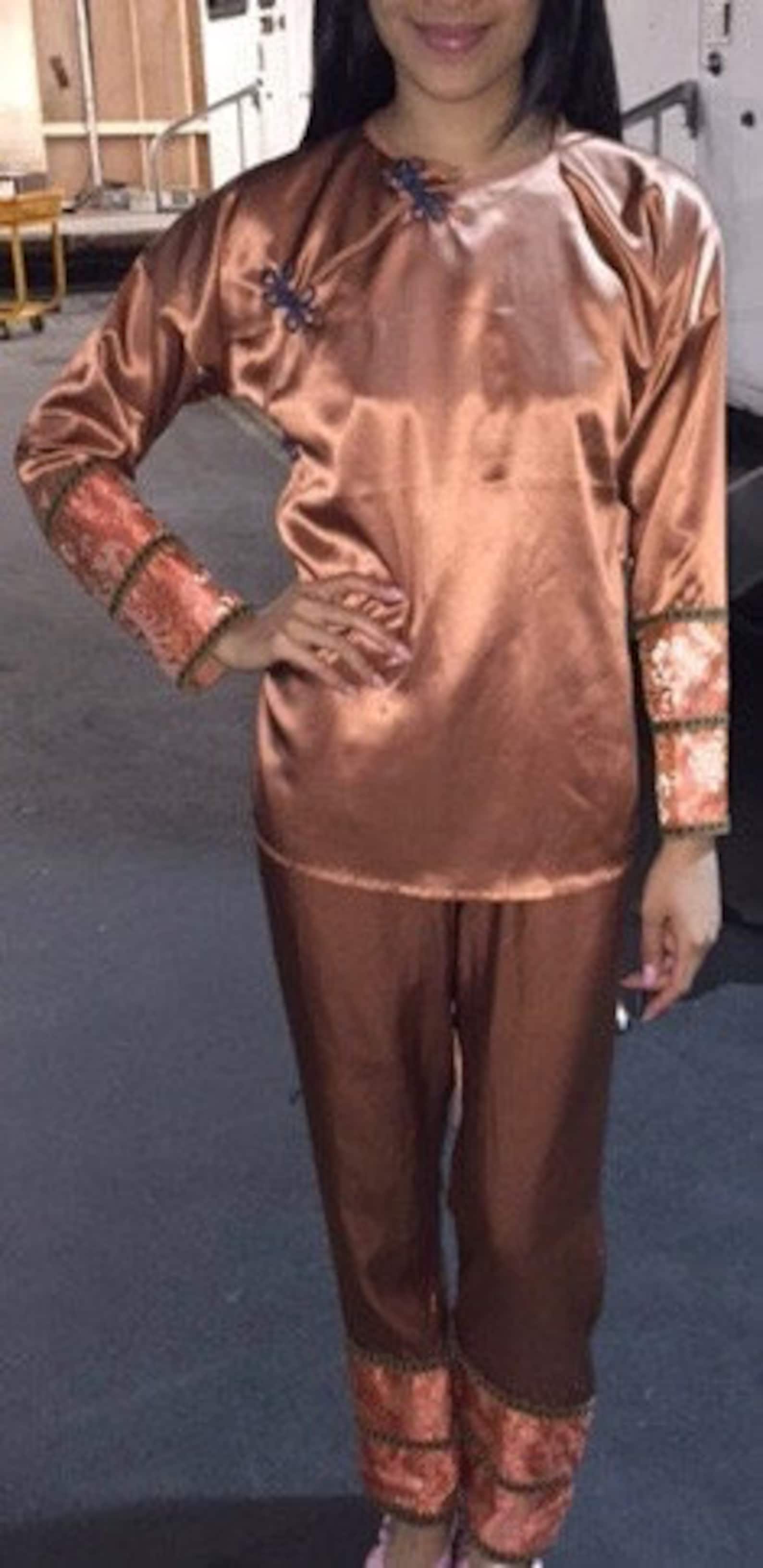 Quing Dynasty Emperor's Concubine Rust Silk Inside Clothing Pyjamas - Etsy