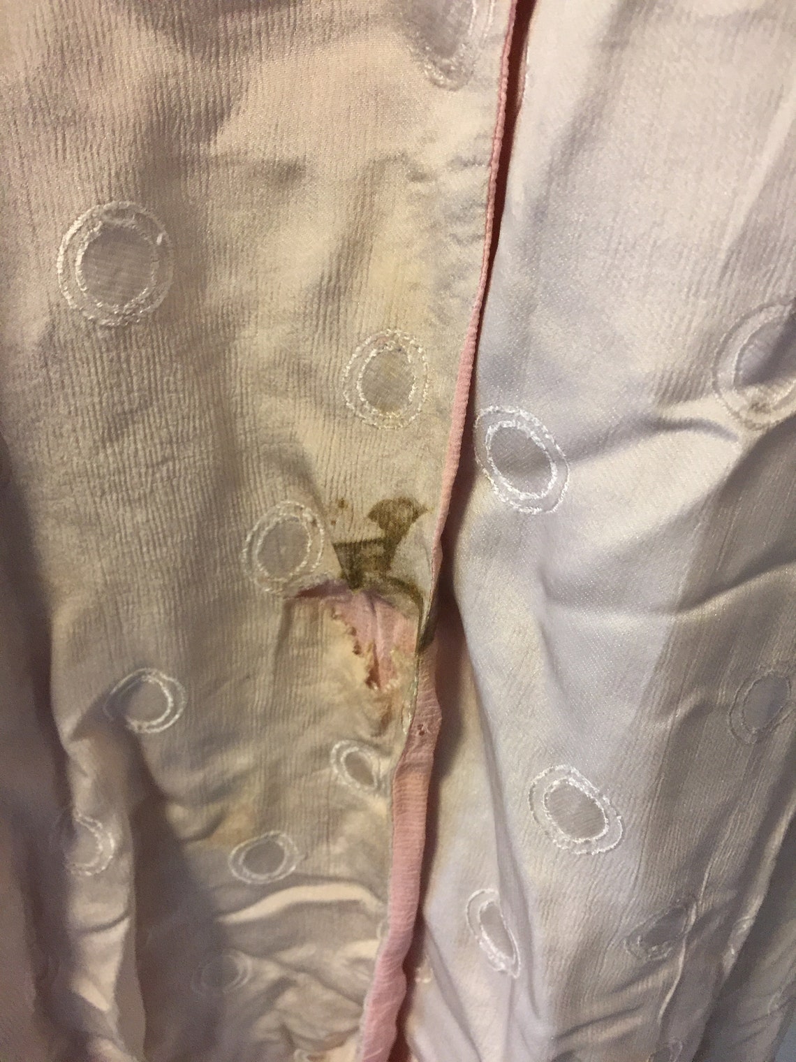EDWARDIAN WRAPPER BEIGE Silk With Pink Tucked Sleeves and a Wateau Back ...
