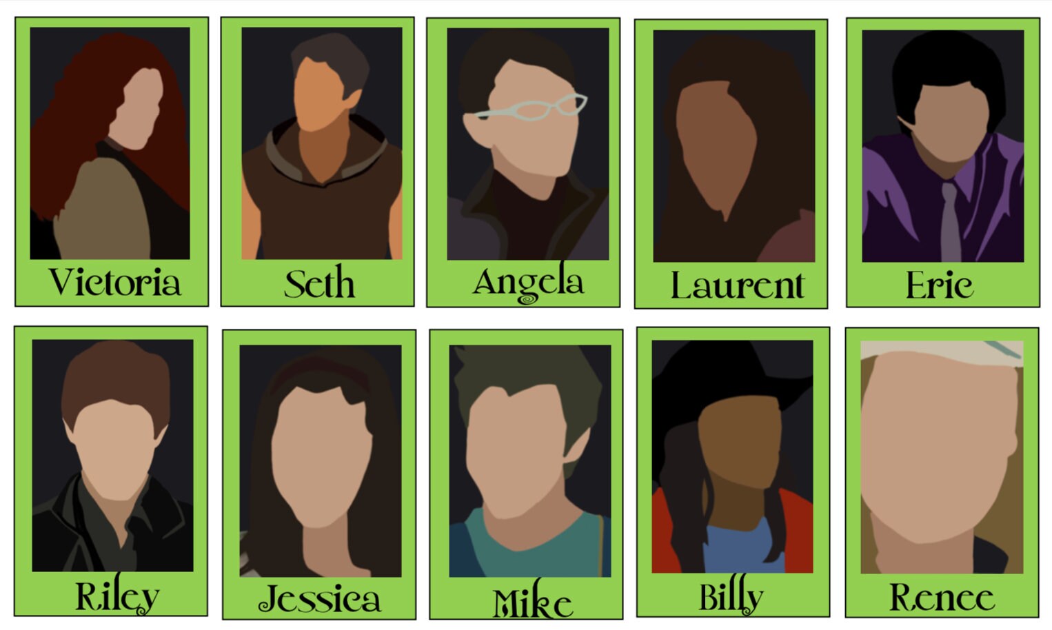 Twilight-inspired Illustrated Guess Who Game Pieces PDF - Etsy UK