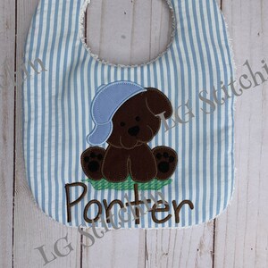 Dog Bib Puppy Bib Dog Monogram Custom Boy Bib Baby Bib Cute Dog ...