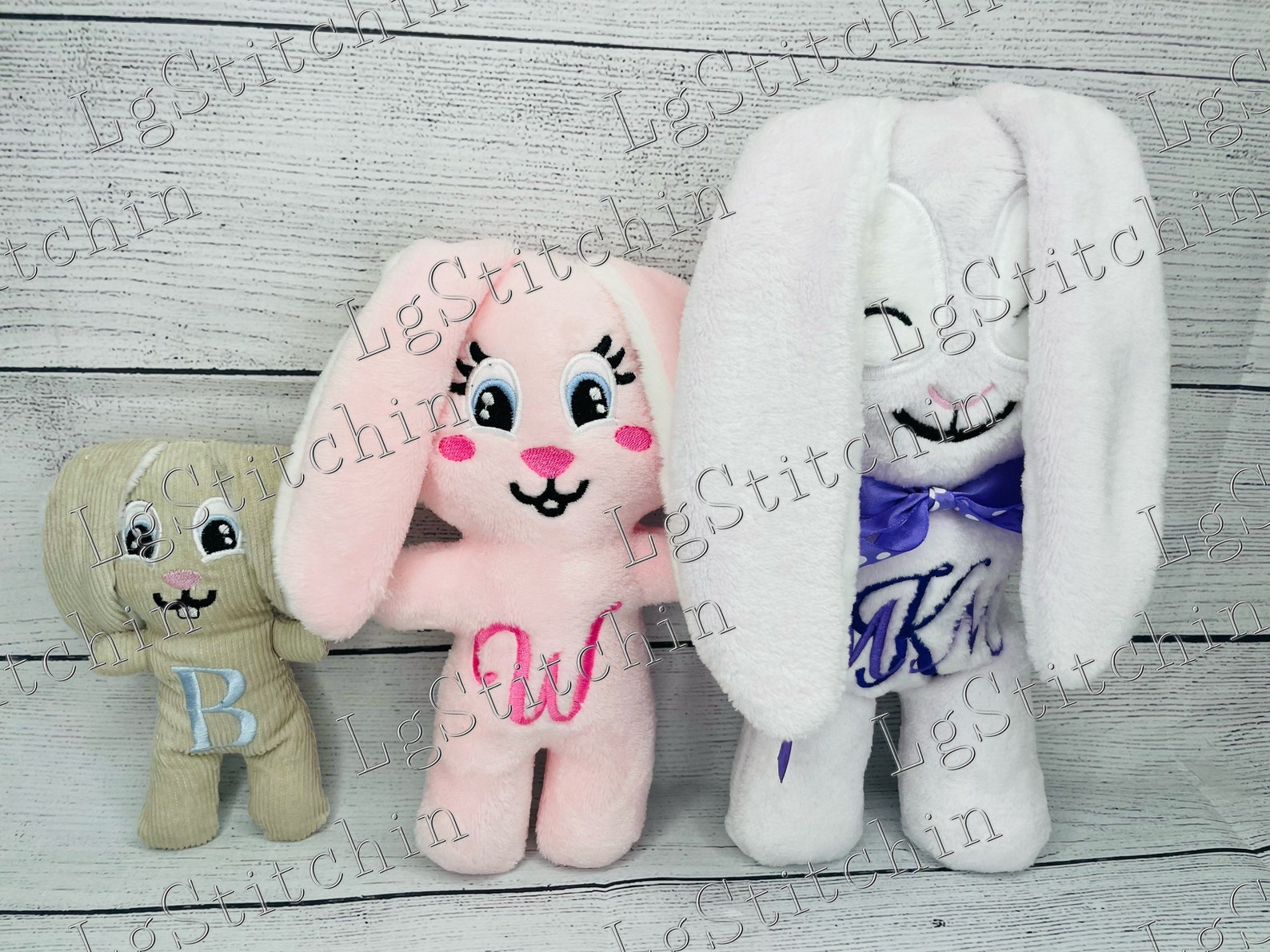 Stuffed Bunny Custom Rabbit Long Ears Easter Gift Baby Gift Child Boy ...