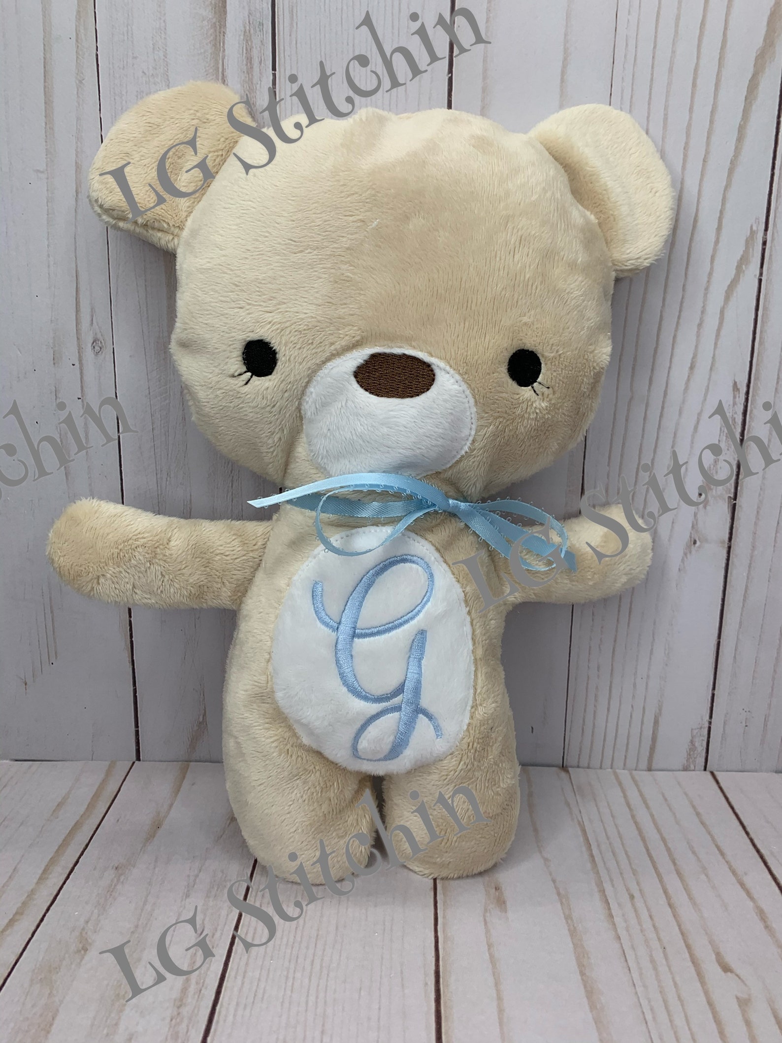 Teddy Bear Customized Baby Gift Boy Girl Handmade Embroidered - Etsy