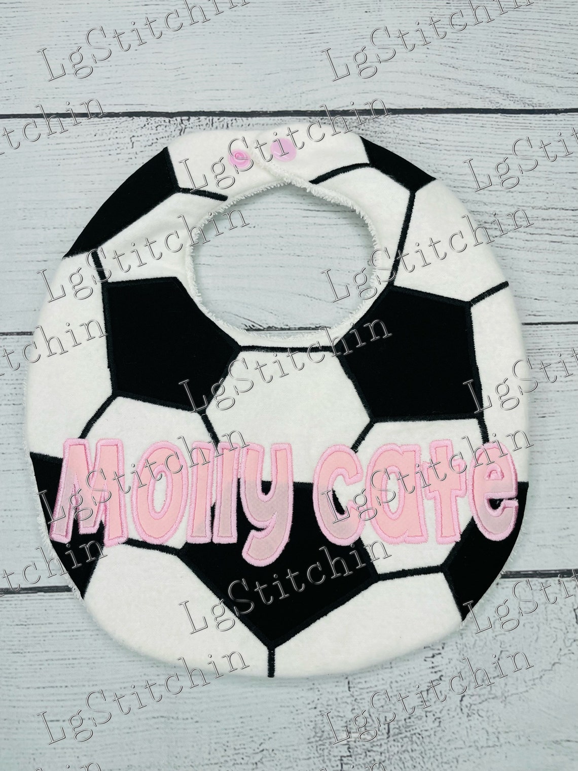 Soccer Baby Bib Monogram Custom Boy Bib Baby Bib Cute White Black ...