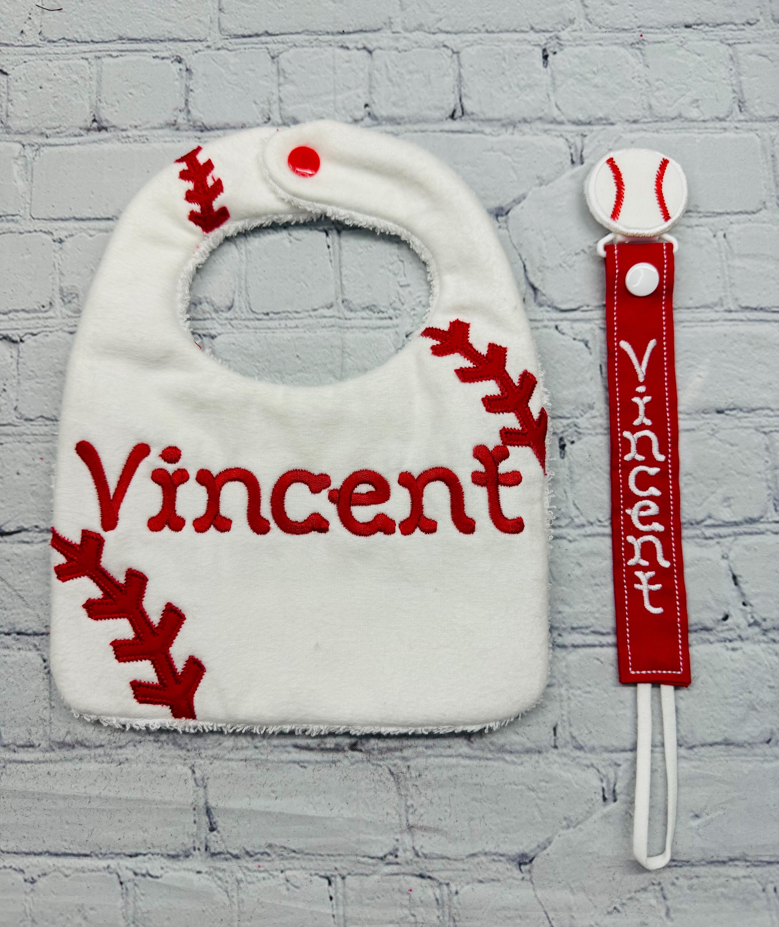 Baseball Bib Baby Baseball Monogram Custom Boy Bib Baby Bib Cute White ...