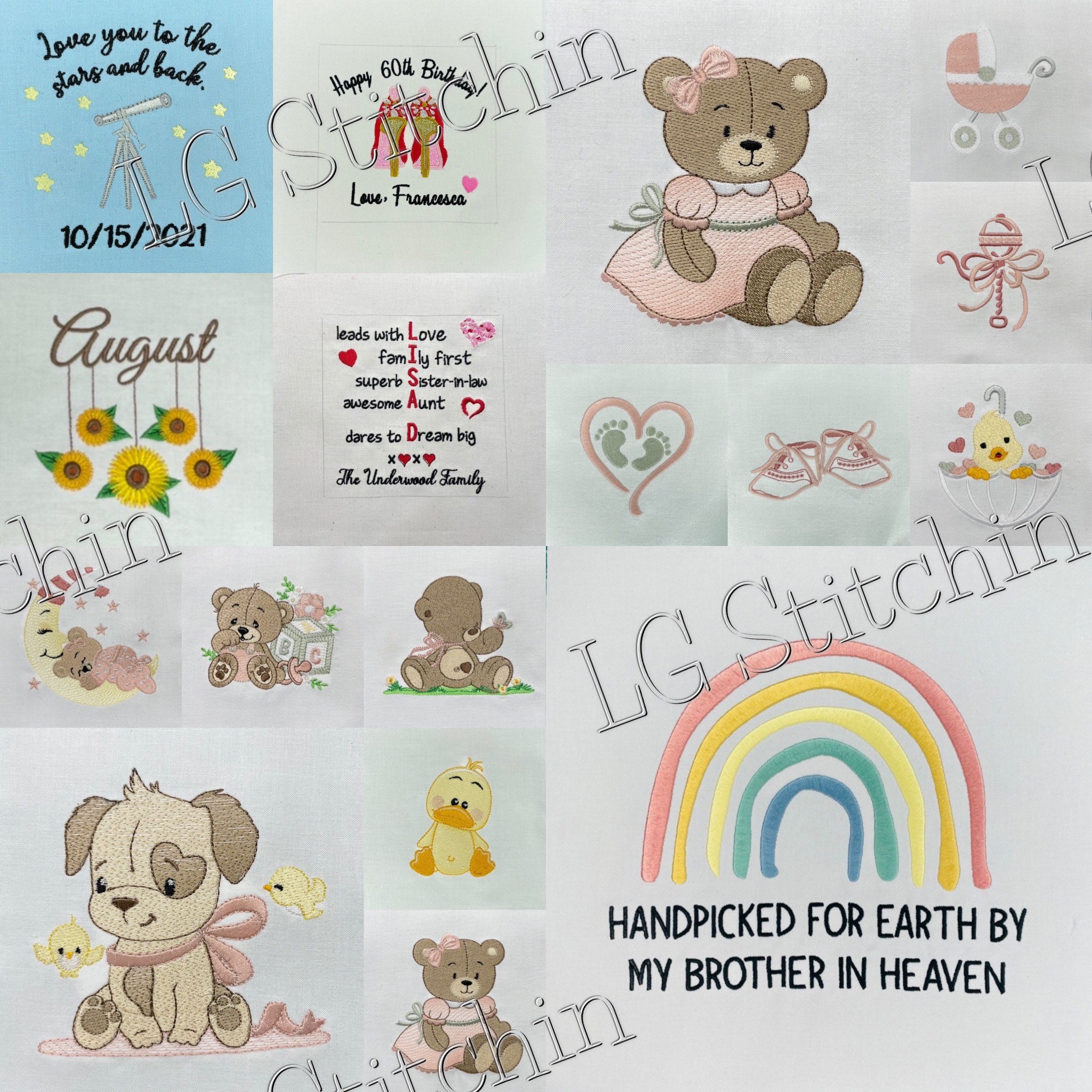 Quilt Square Custom Embroidered Quilt Squares Any Design | Etsy