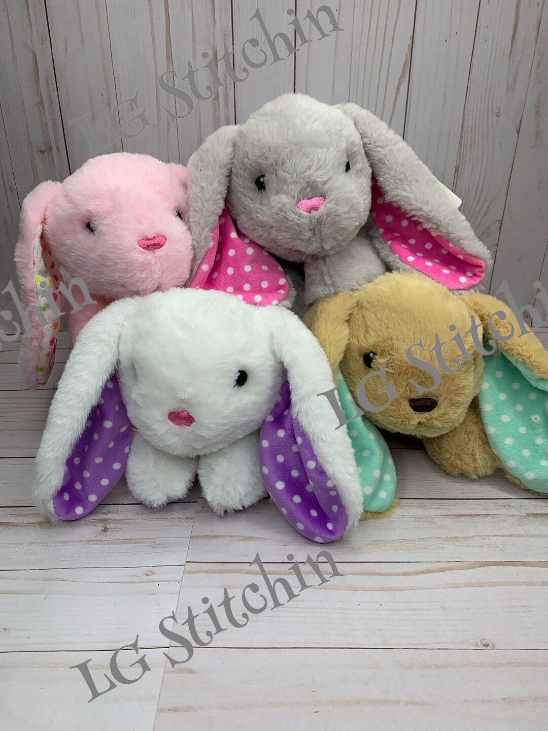 Stuffed Bunny Custom Rabbit Long Ears Easter Gift Baby Gift Child Boy ...