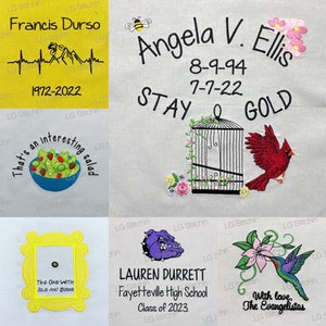 Quilt Square Custom Embroidered Quilt Squares Any Design Picture Quilt ...